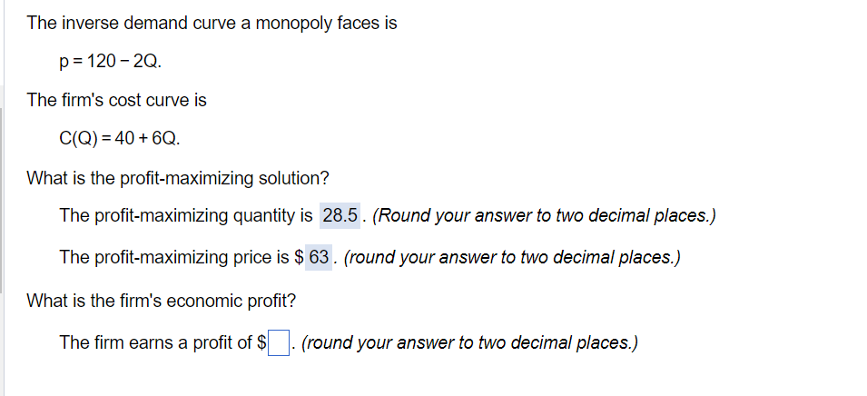 Solved If the inverse demand function is p=360−2Q, what is | Chegg.com