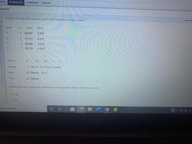 Solved tice Assignment Gradebook ORION ament Consider the | Chegg.com