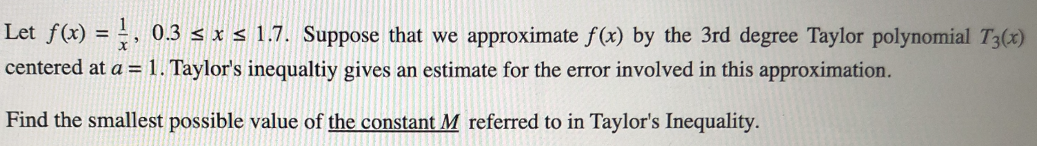 Solved = Let f(x) = 1, 0.3 s x s 1.7. Suppose that we | Chegg.com