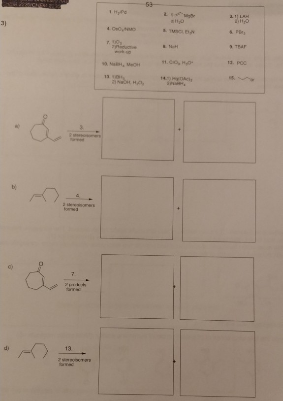 Solved fill in the missing structures using the numbers that | Chegg.com