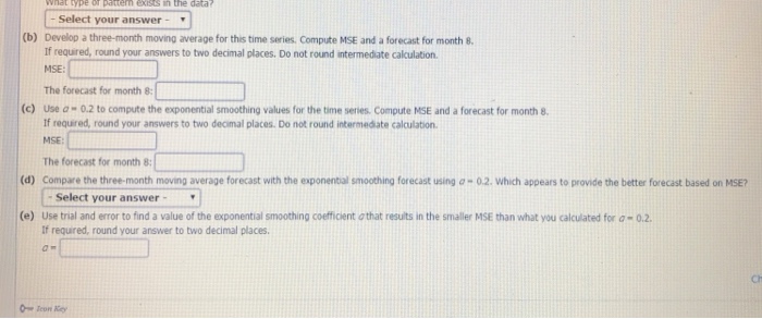 Solved Problem 08-06 Algo (Moving Averages and Expon ential | Chegg.com