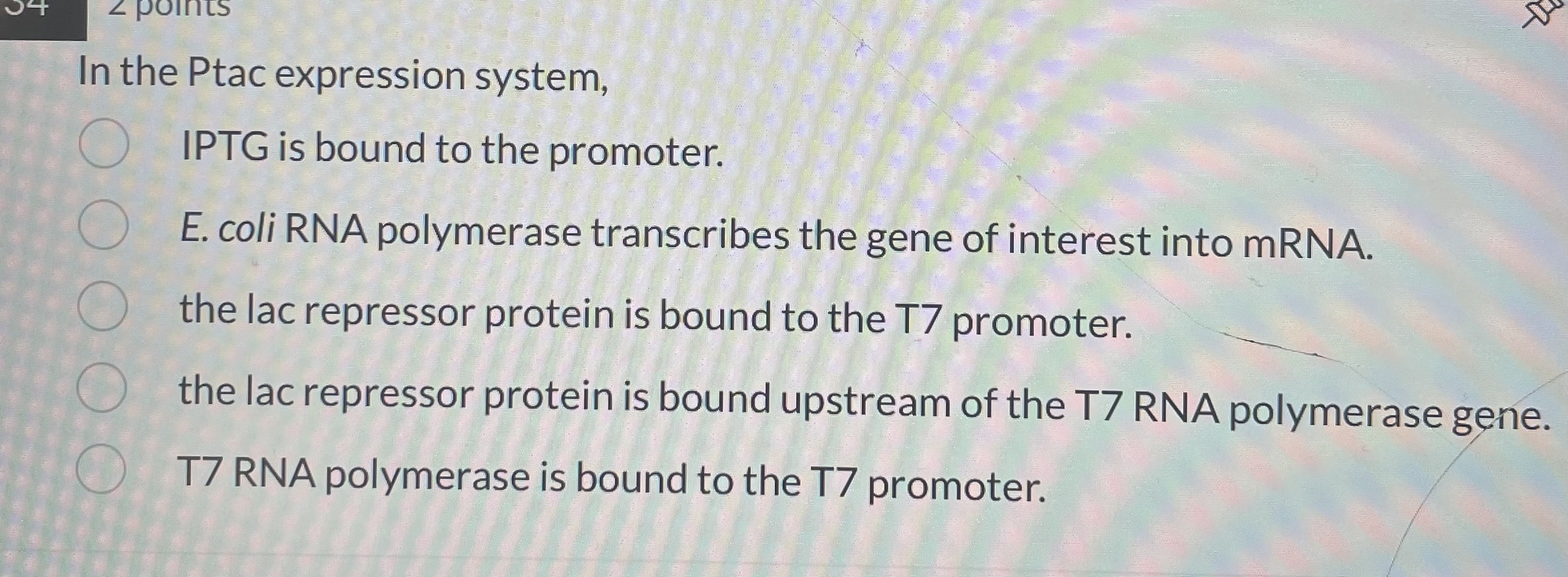Solved In the Ptac expression system,IPTG is bound to the | Chegg.com