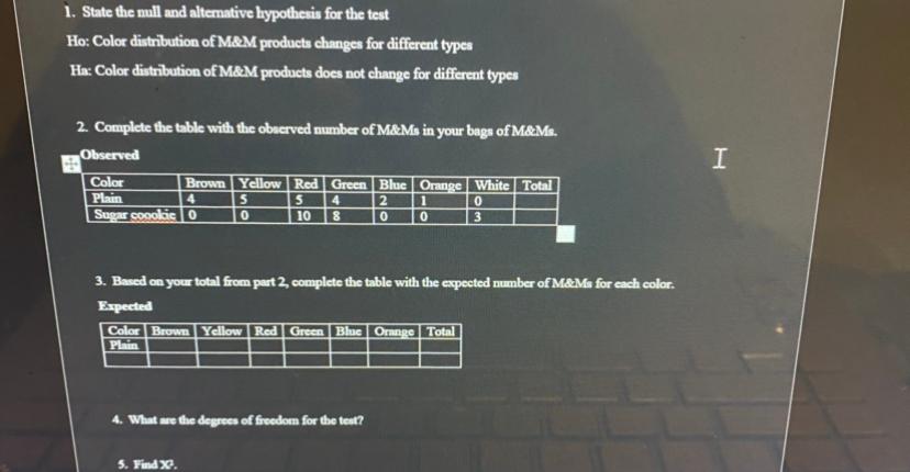 Solved 5. Find X2. 6. Find the p-value using your | Chegg.com