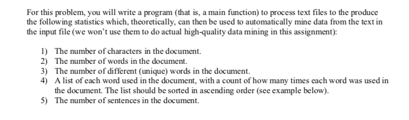 Solved For this problem, you will write a program (that is, | Chegg.com