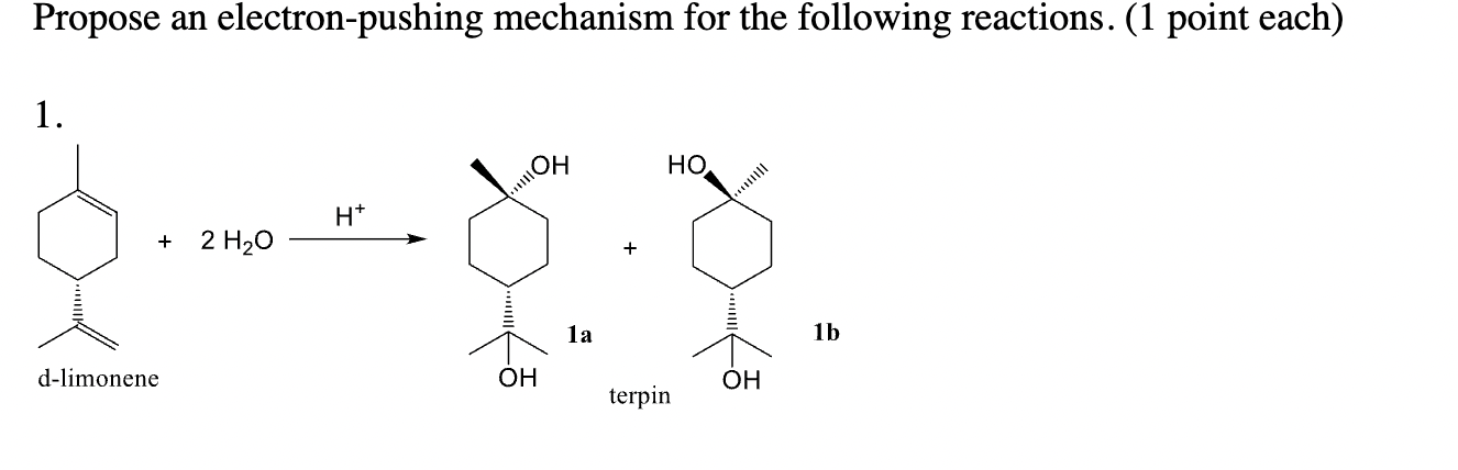 Solved Propose an electron-pushing mechanism for the | Chegg.com