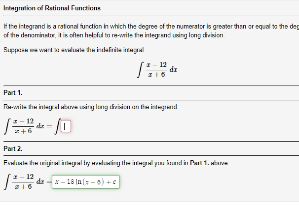 Solved Integration of Rational Functions If the integrand is | Chegg.com
