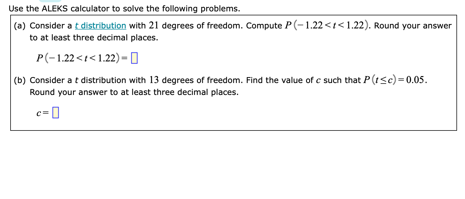 Solved Use the ALEKS calculator to solve the following | Chegg.com