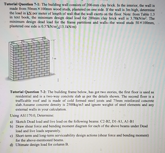 Solved Tutorial Question 7-1: The building wall consists of | Chegg.com