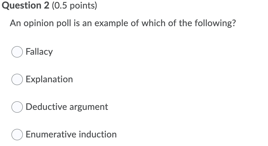 Solved Question 1 (0.5 points) In the following enumerative | Chegg.com