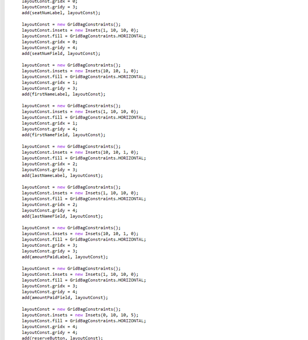 Solved I need some help with this lab.Lesson 13 Lab - Seat | Chegg.com