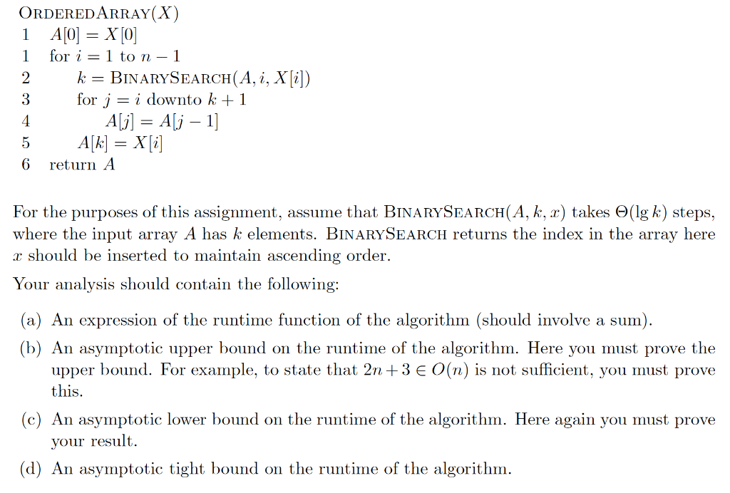 Give a worst-case analysis of the following | Chegg.com