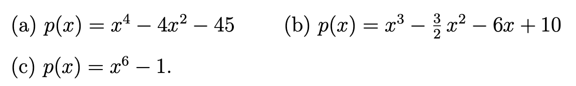 Solved (Decomposition of polynomials) Decompose the | Chegg.com
