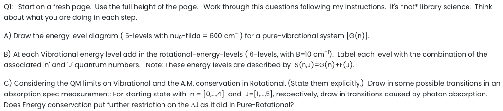 Q1: Start on a fresh page. Use the full height of the | Chegg.com