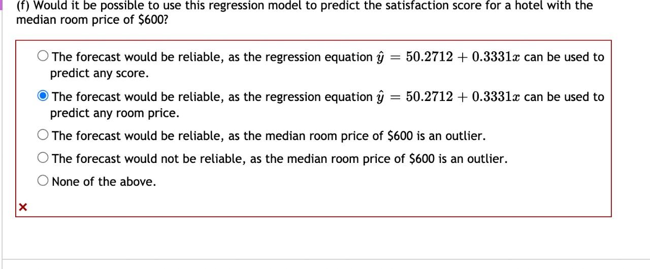 Solved In the sample linear regression equation y = a + bx, | Chegg.com