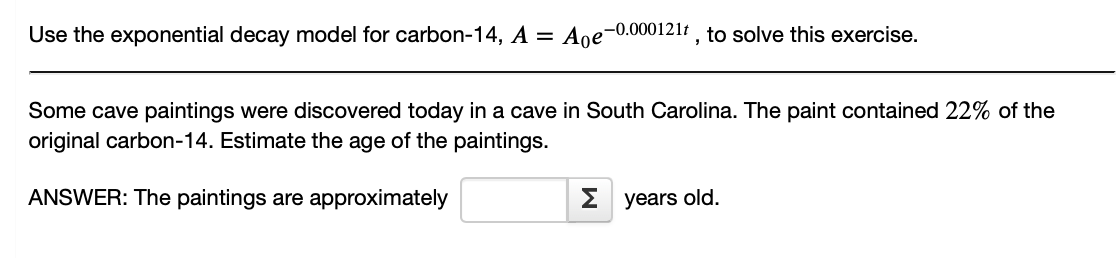 Solved Use the exponential decay model for | Chegg.com