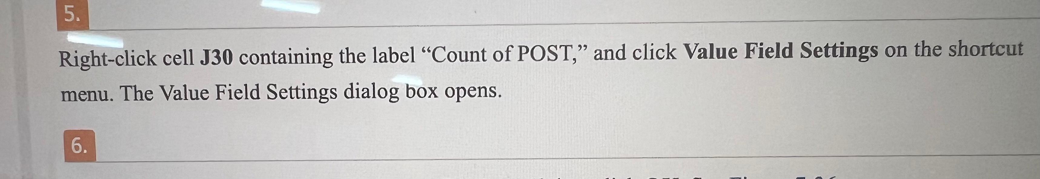 right click cell j30 containing the label "Count of | Chegg.com