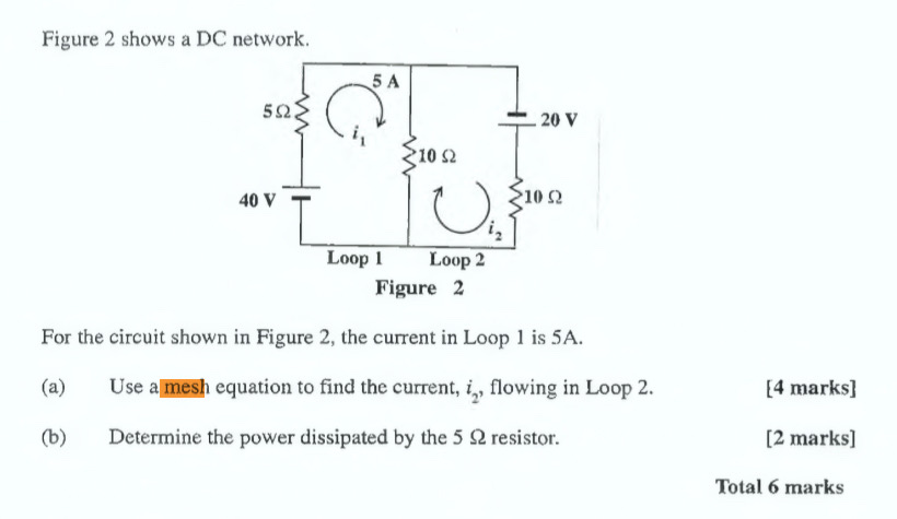 Solved Figure 2 ﻿shows a DC networkFor the circuit shown in | Chegg.com