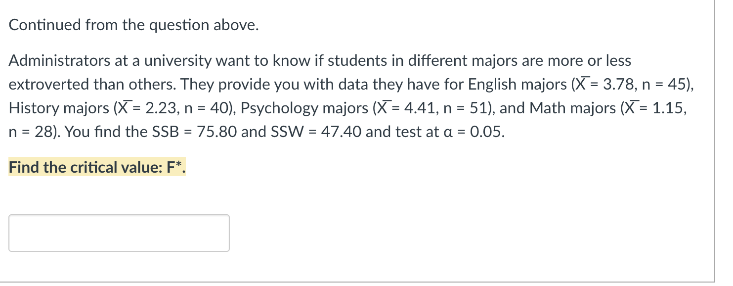 Solved 1 find critical value F2 Compute the test statistic: | Chegg.com