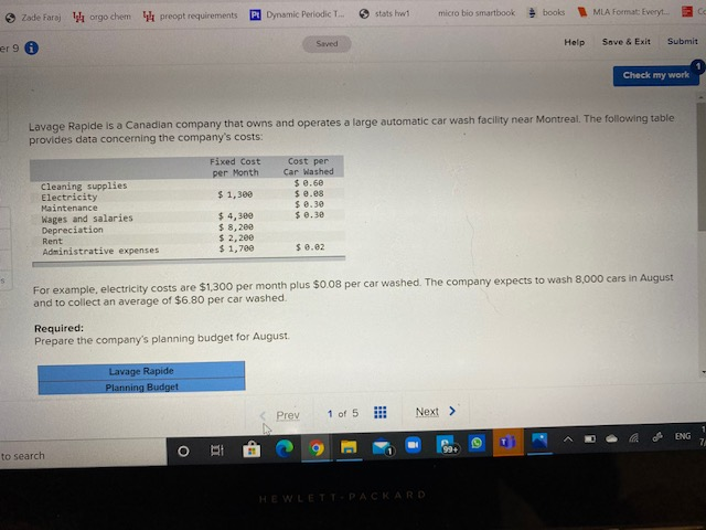 Solved saved Help Save & Exit Submit Check my work Lavage | Chegg.com