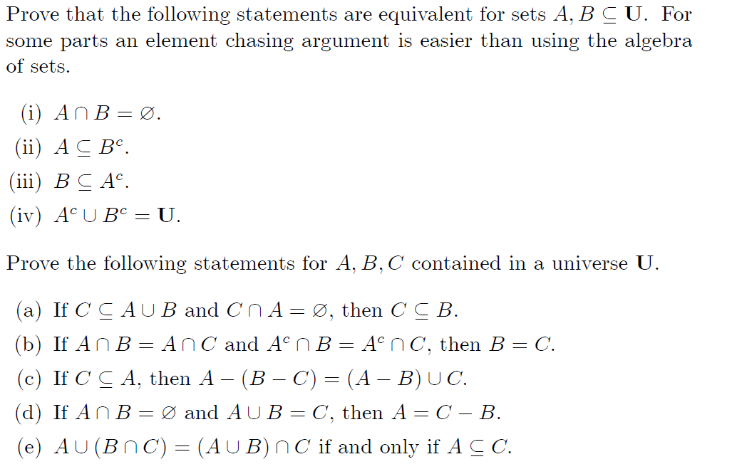 Solved Prove that the following statements are equivalent | Chegg.com