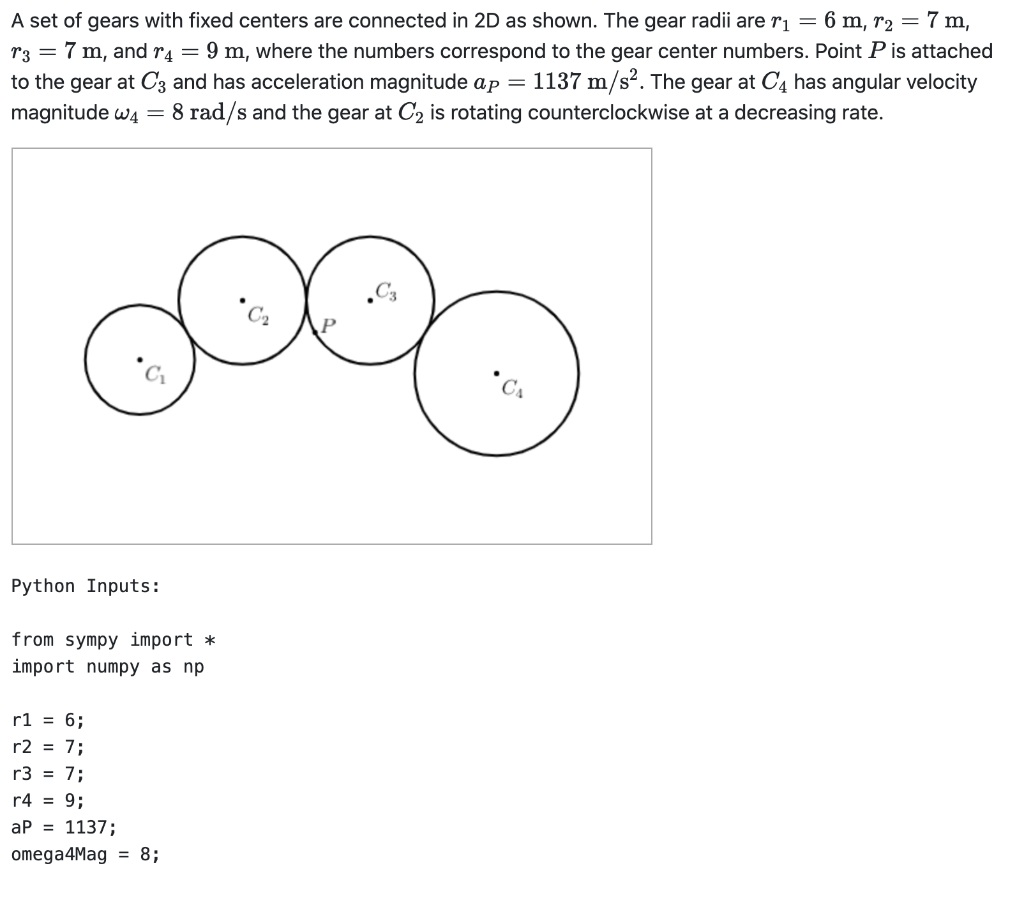 Solved A set of gears with fixed centers are connected in 2D | Chegg.com