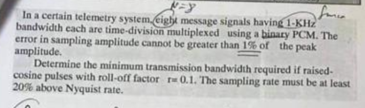 Solved wy ma In a certain telemetry system. eight message | Chegg.com