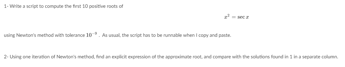 Solved USING MATLAB. any assistance at all is helpful. THANK | Chegg.com
