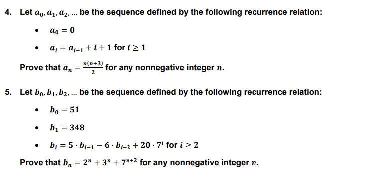 Solved Part I: Induction (90 pt.) (90 pt., 15 pt. each) | Chegg.com
