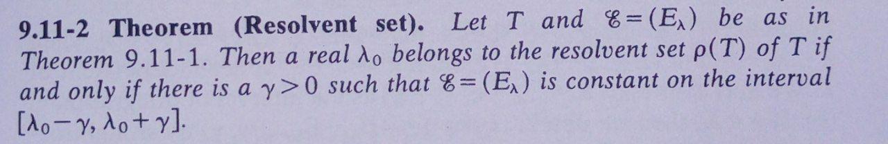 Solved 9.11-2 Theorem (Resolvent set). Let T and E=(E) be as | Chegg.com