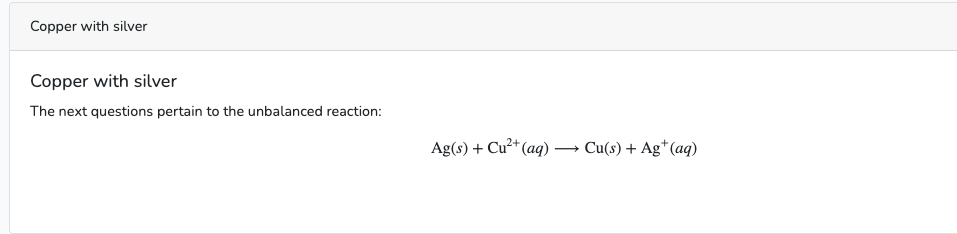 Solved Copper with silver Copper with silver The next | Chegg.com