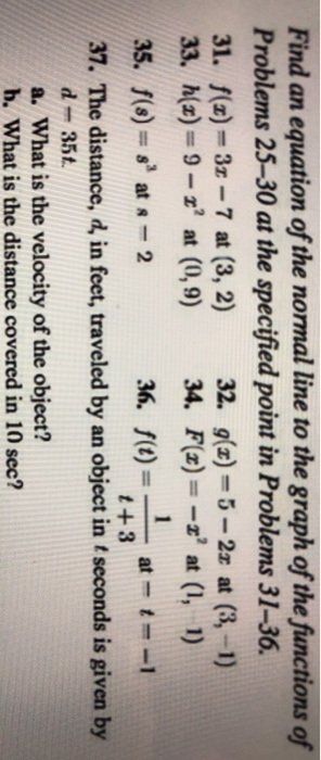Solved Find an equation of the normal line to the graph of | Chegg.com