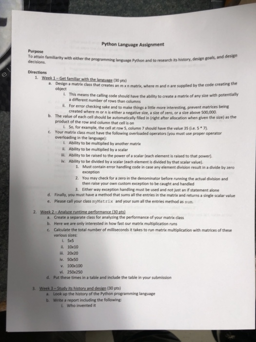 Python Language Assignment Purpose To Attain 