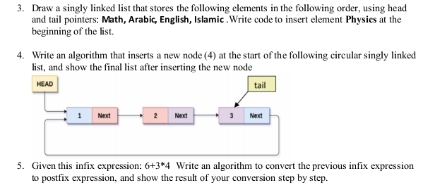 Solved 3. Draw a singly linked list that stores the | Chegg.com