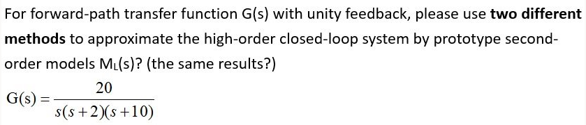 Solved For forward-path transfer function G(s) with unity | Chegg.com