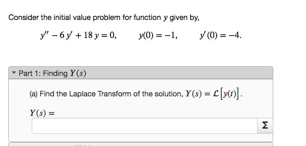 Solved Consider the initial value problem for function y | Chegg.com