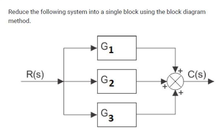 Solved Reduce the following system into a single block using | Chegg.com