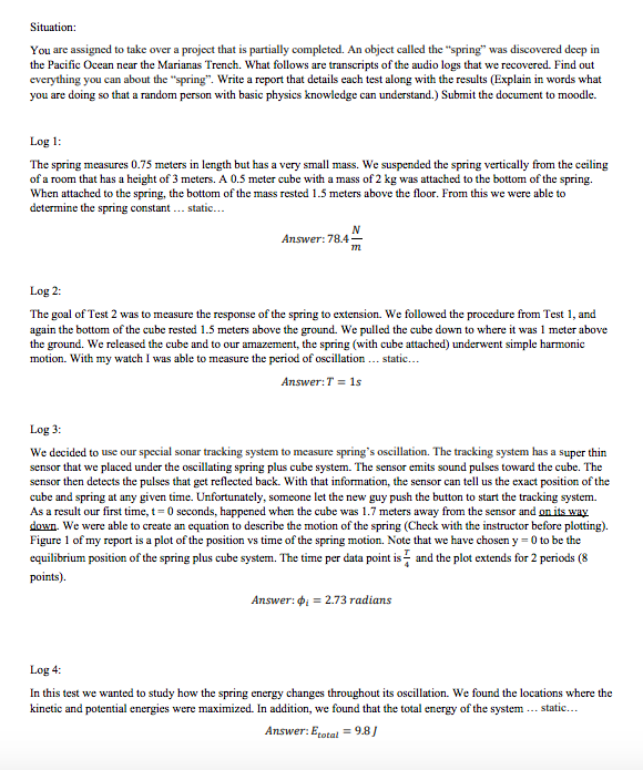 Solved Situation: You are assigned to take over a project | Chegg.com