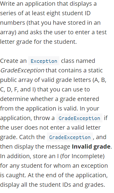 Solved Write an application that displays a series of at | Chegg.com