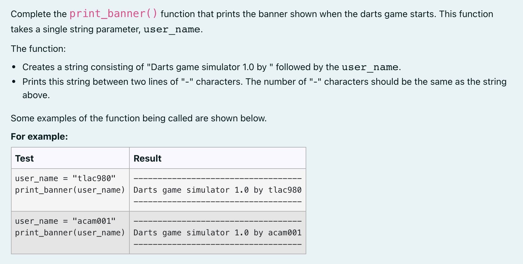 Solved Complete the print_separator() function that prints | Chegg.com
