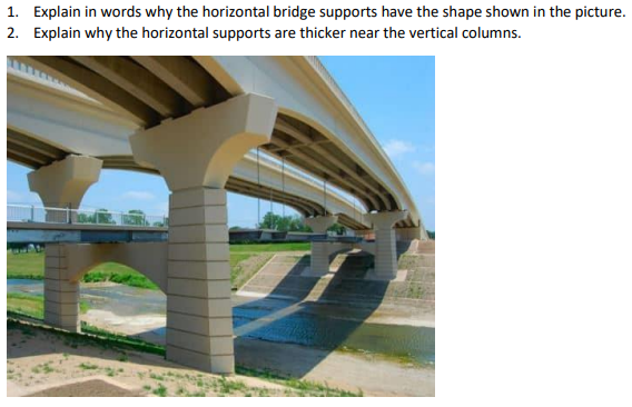 Solved 1. 2. Explain in words why the horizontal bridge | Chegg.com