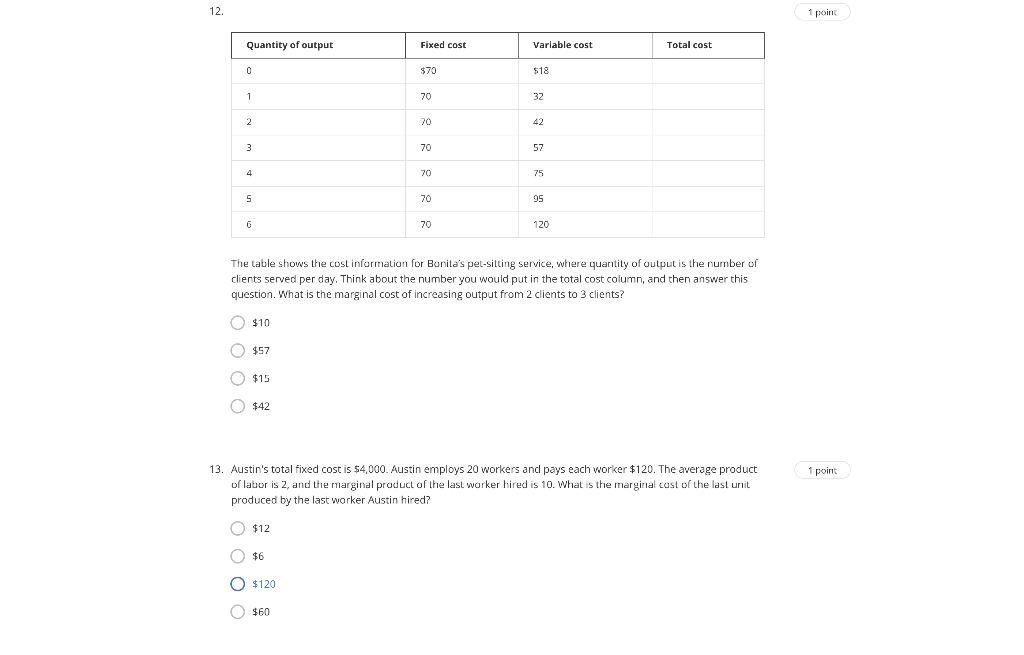 Solved 1 An Input Whose Quantity Is Fixed For A Period Of