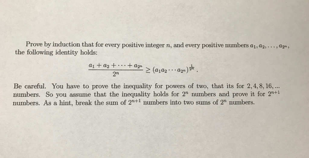 Solved Prove by induction that for every positive integer n, | Chegg.com