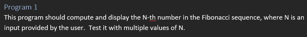 Solved Program 1 This program should compute and display the | Chegg.com