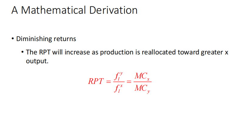 Solved A Mathematical Derivation - Diminishing returns - The | Chegg.com
