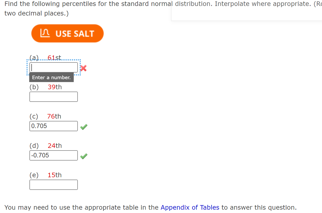 Solved Find the following percentiles for the standard | Chegg.com