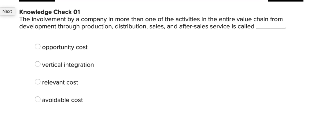 Solved Knowledge Check 01 A company has three product lines, | Chegg.com