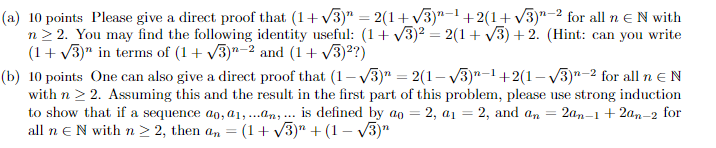 Solved a) 10 points Please give a direct proof that | Chegg.com