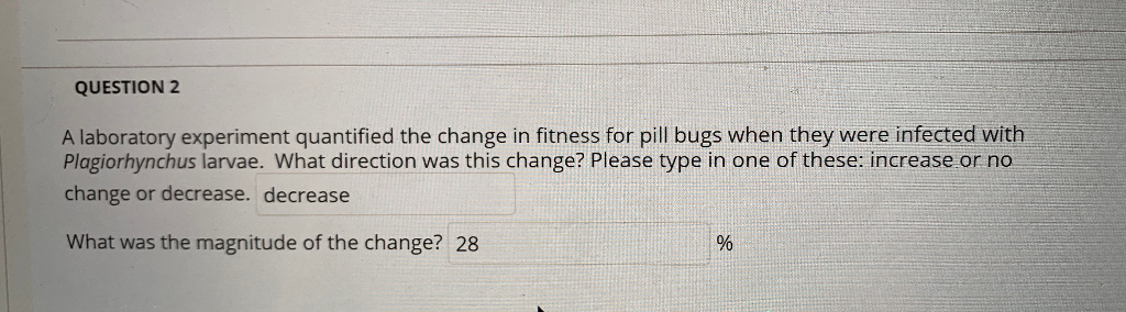 Solved QUESTION 2 A laboratory experiment quantified the | Chegg.com
