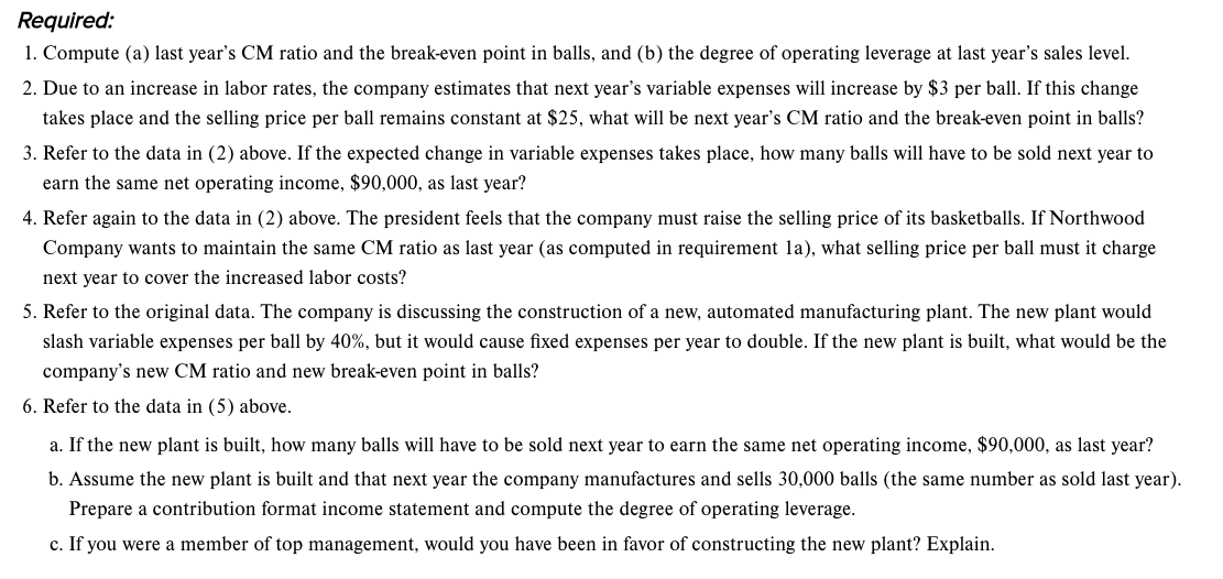 Solved PROBLEM 5–20 CVP Applications: Break-Even Analysis; | Chegg.com