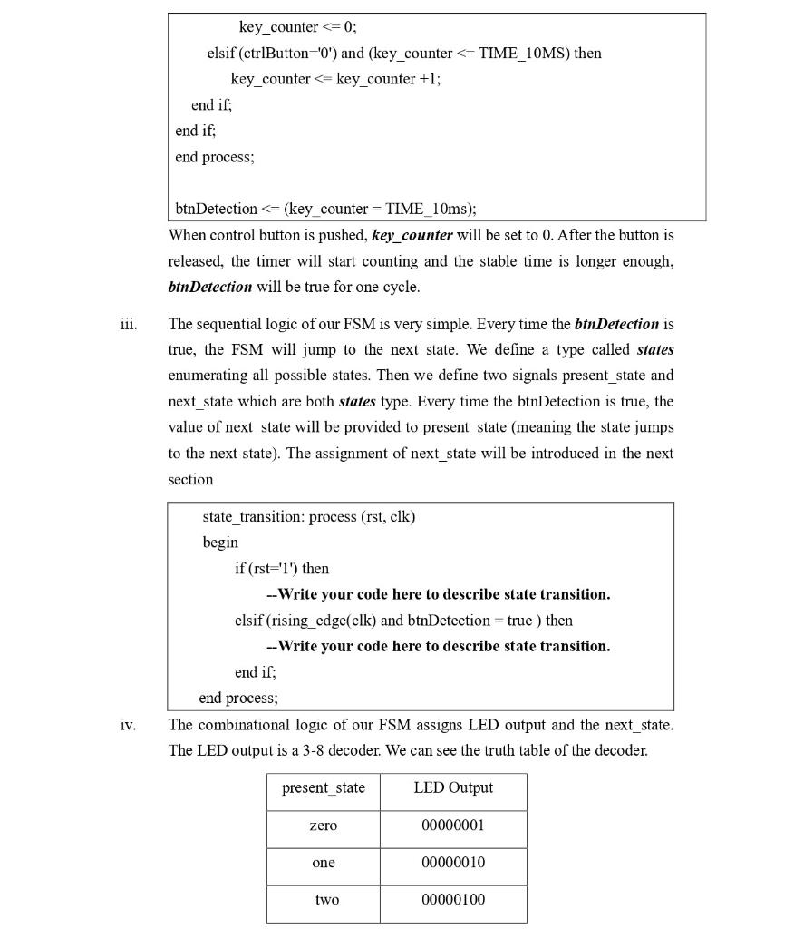 Experiment A Finite State Machine Fsm Is An